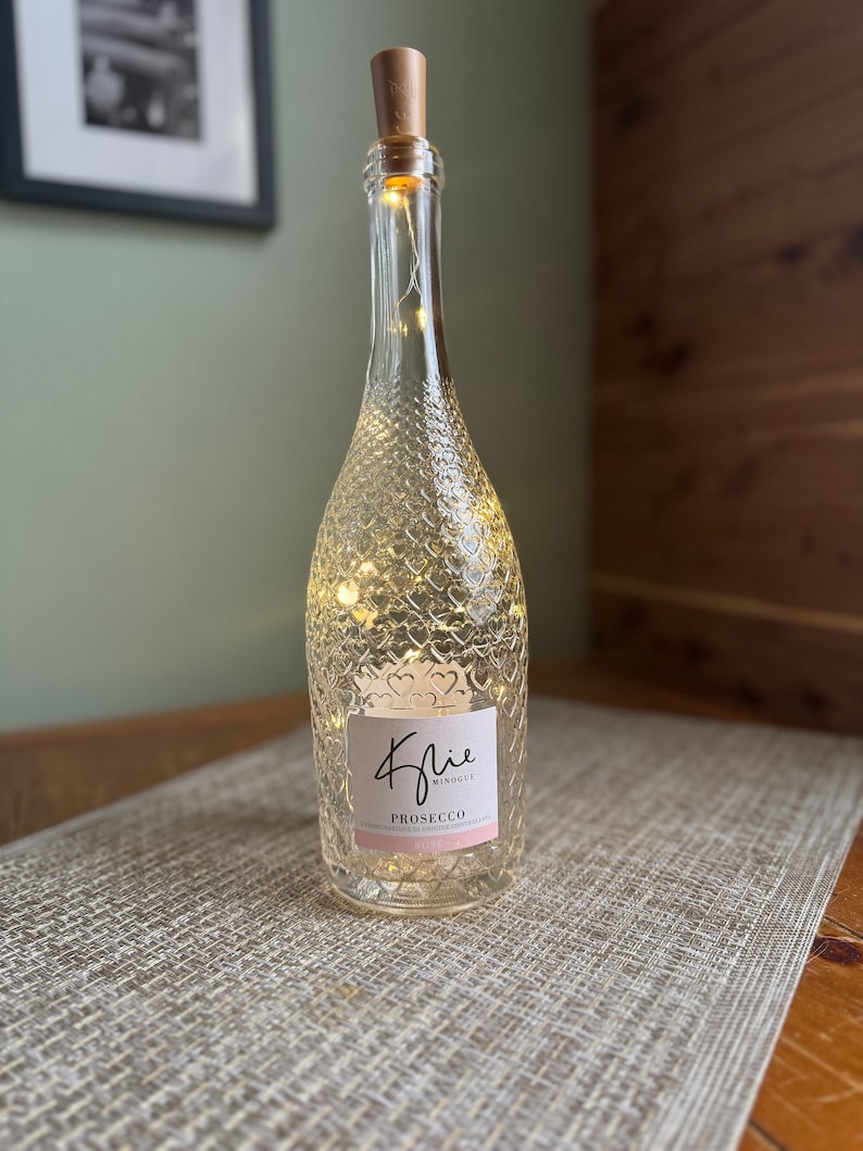 Kylie Minogue Heart Prosecco Bottle Light - Etsy