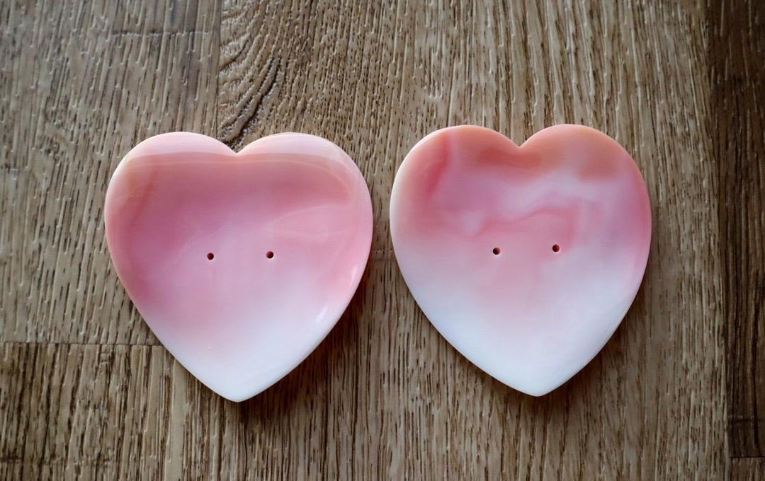 Pink Queen Conch Heart-shaped Shells (set of 2) - Etsy