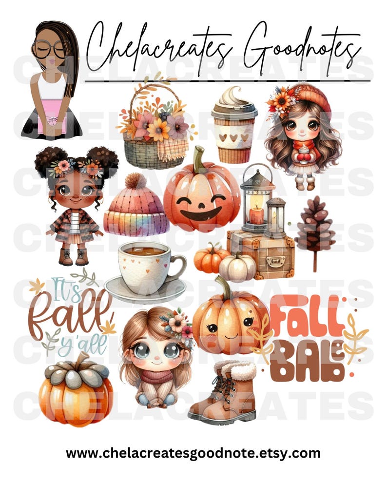 Goodnotes Fall Babe - Etsy