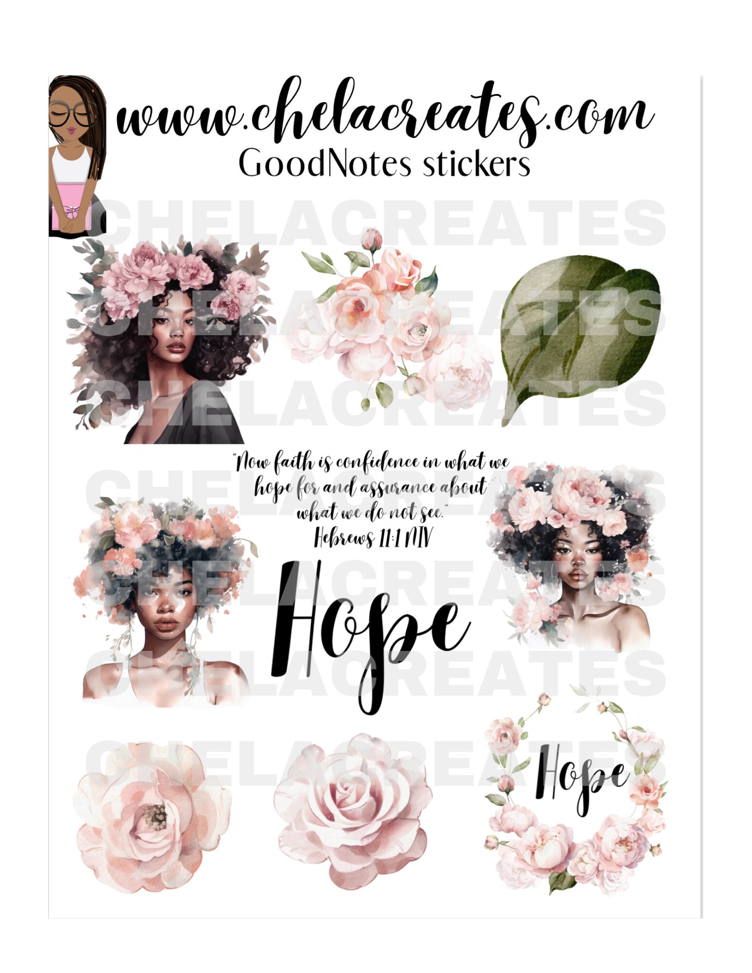 Goodnotes…..hope…..faith Goodnotes Sticker Book - Etsy