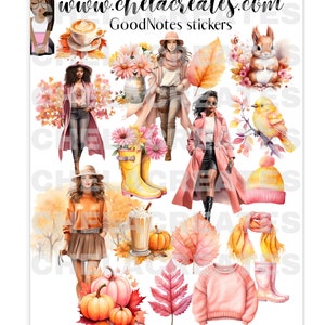 Fall in Love Goodnotes Sticker Book - Etsy