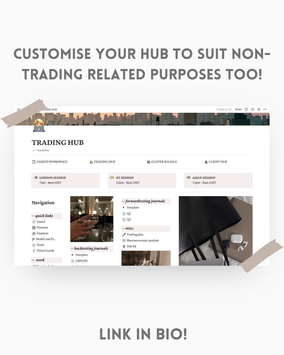 Notion Forex Trading Hub Template - Etsy