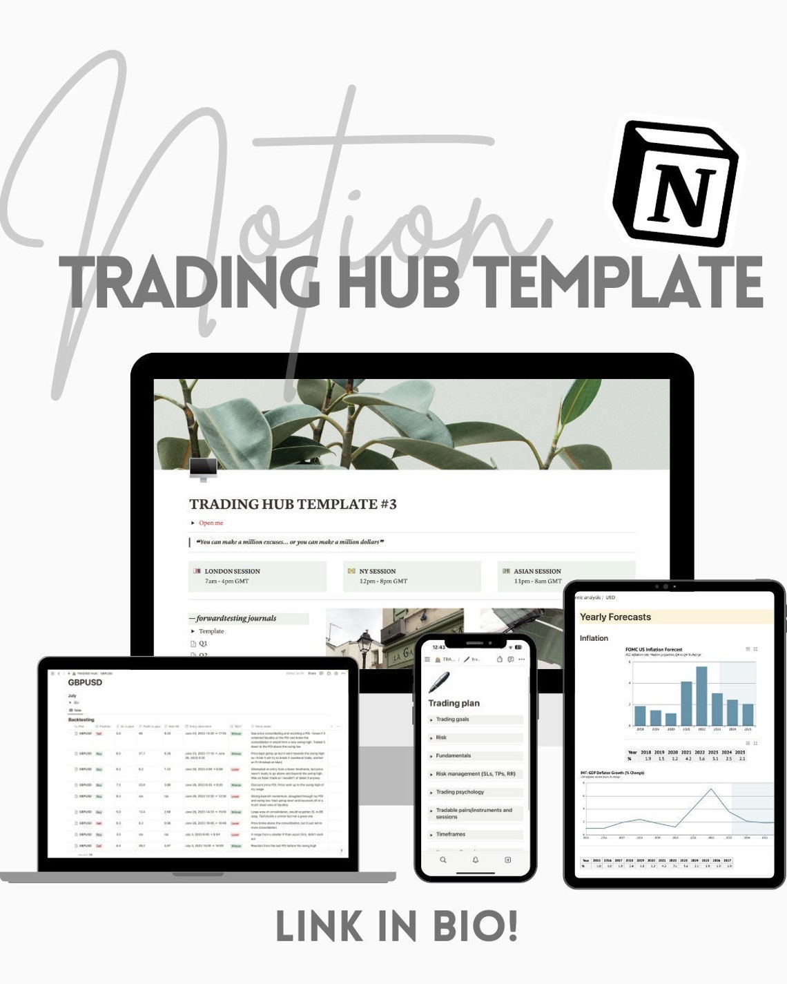 Notion Forex Trading Hub Template - Etsy