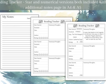 Simple Reading Log Printable PDF Digital Download - Etsy
