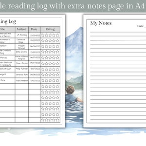 Simple Reading Log Printable PDF Digital Download - Etsy