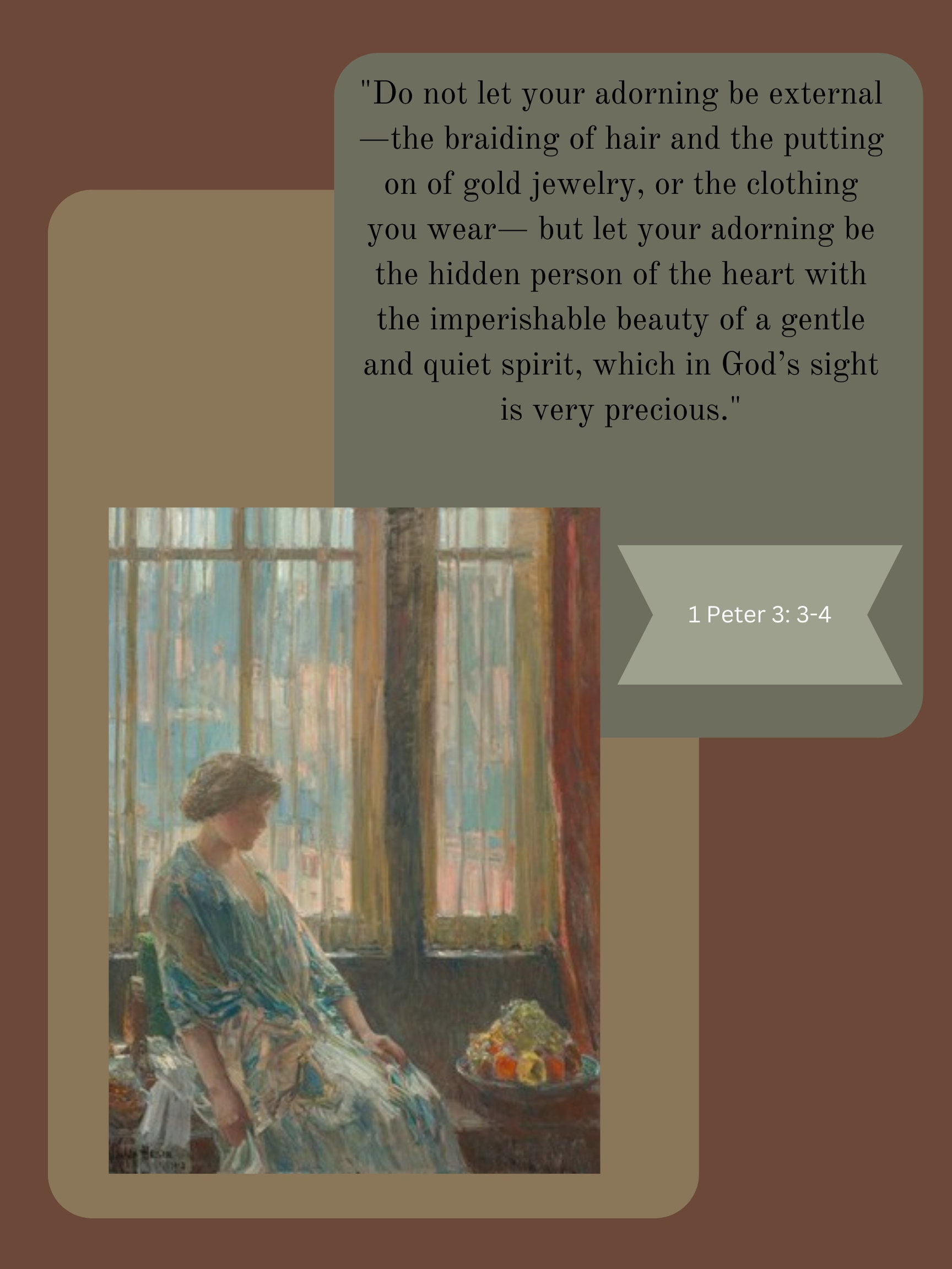 1 Peter 3:3-4 Christian Wall Art Scripture Collage Vintage - Etsy