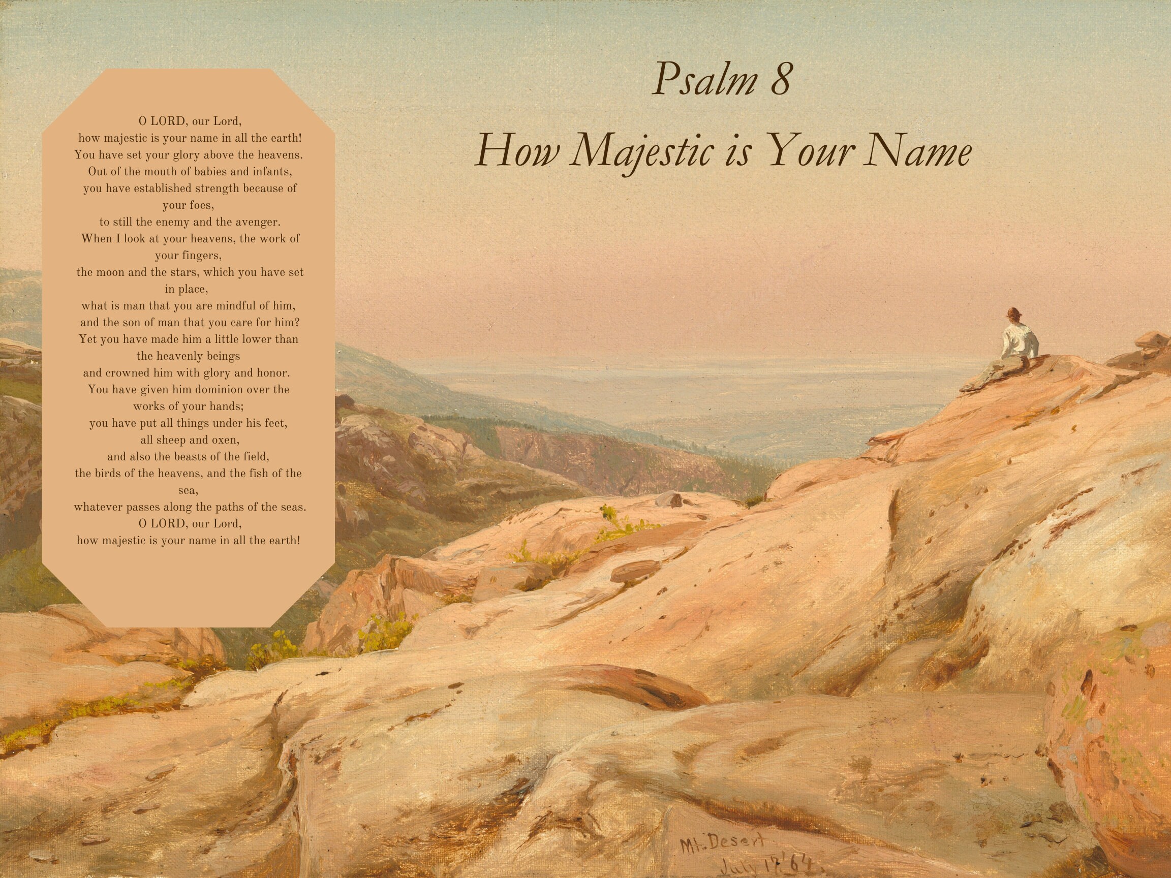 Psalm 8 Scenic Reflective Painting With Scripture Christian - Etsy