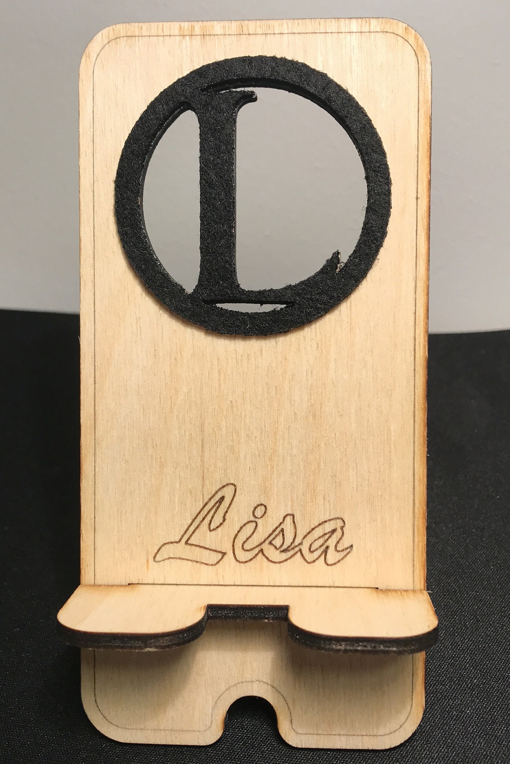 Personalisierter Halter aus Holz Handyhalter - Etsy.de