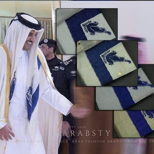 Inspired by Royalty Qatari Shawl Authentic Scarf Rare Emir Tamim Al ...