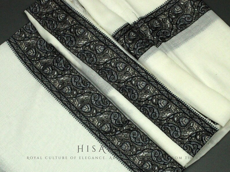 Rare Off-white Authentic Yemeni Shemagh Embroidered Scarf Amazing ...