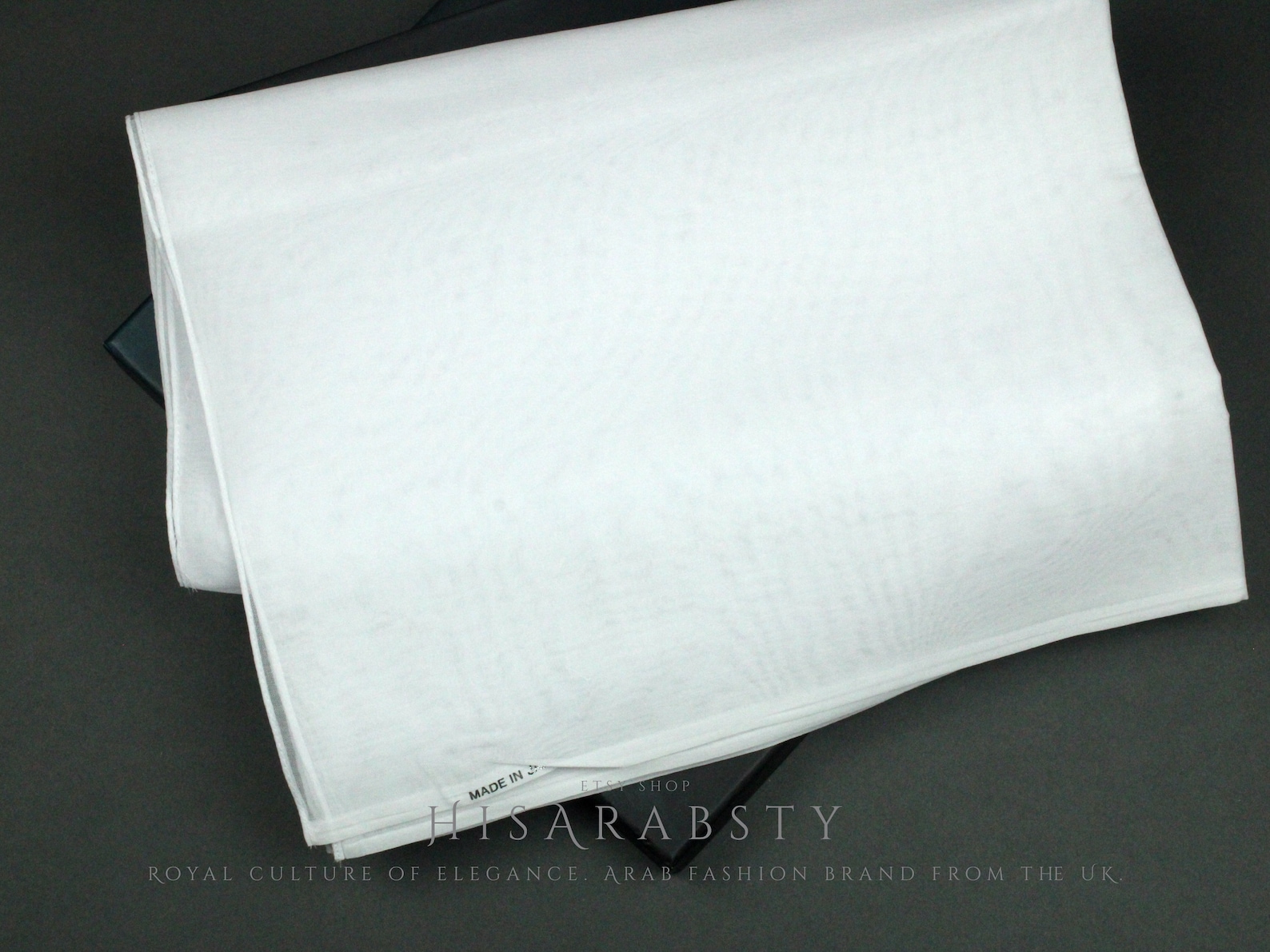 Premium Plain White Emirati Qatari Ghutra Authentic Scarf Rare Shemagh ...