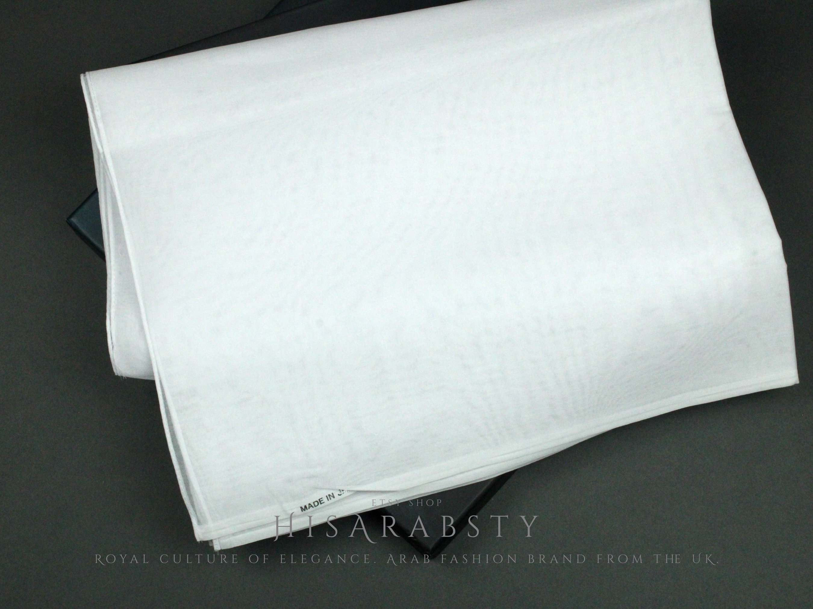 Premium Plain White Emirati Qatari Ghutra Authentic Scarf Rare Shemagh ...