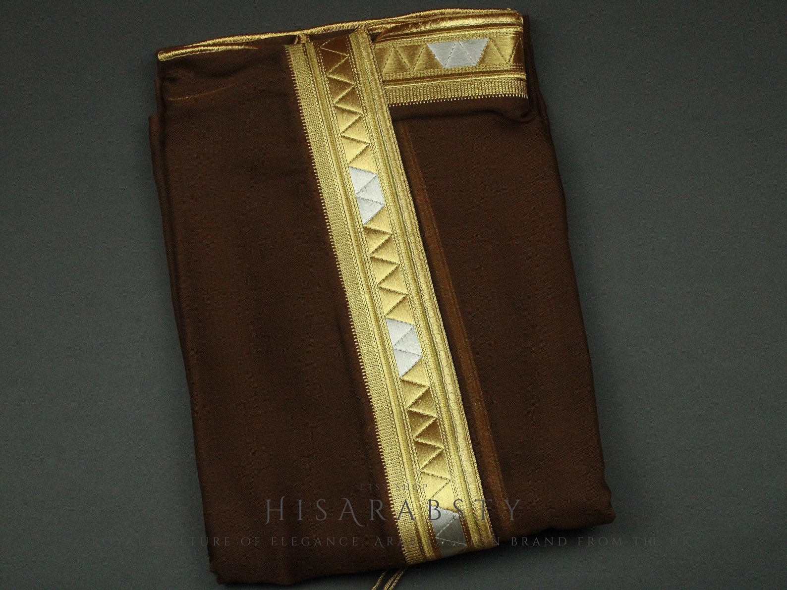 Rare Authentic Brown Dubai Bisht Premium Khaleeji Men Cloak Embroidery ...
