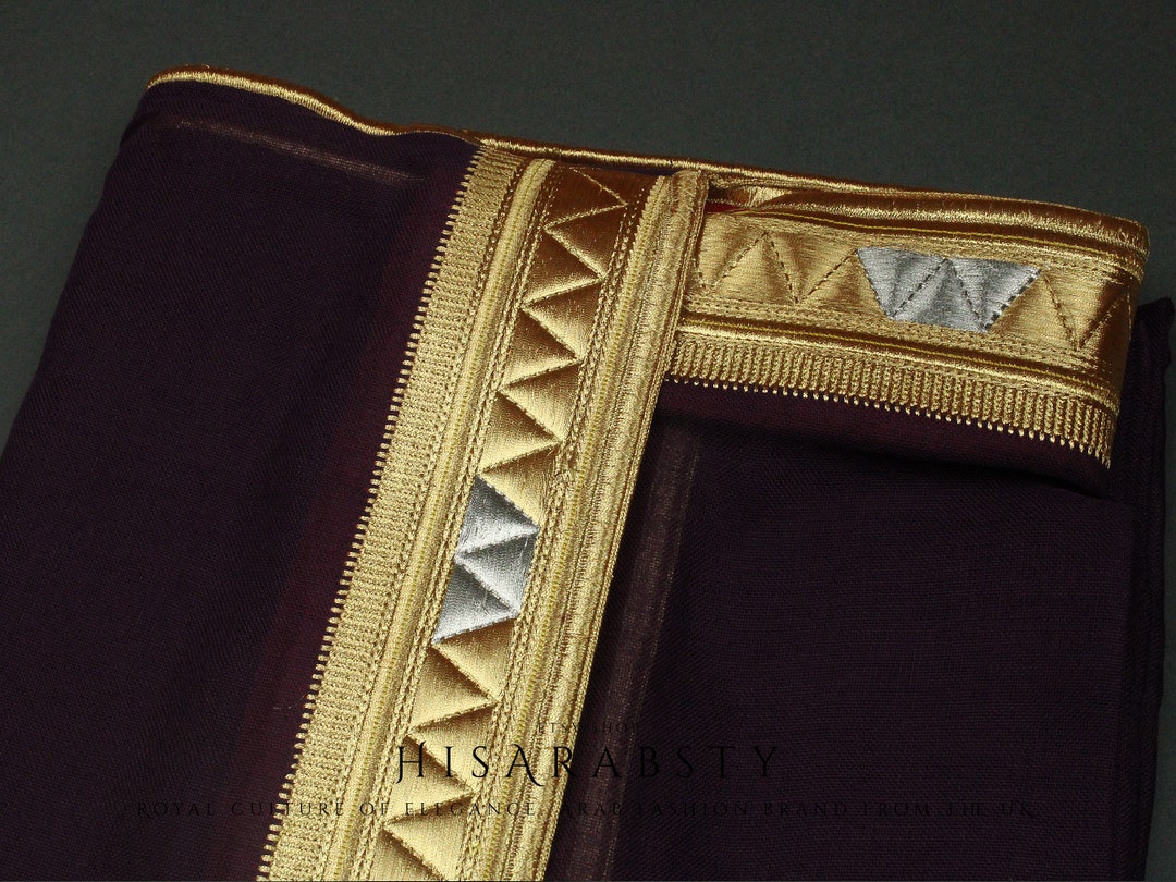 Rare Authentic Purple Dubai Bisht Premium Khaleeji Men Cloak Embroidery ...