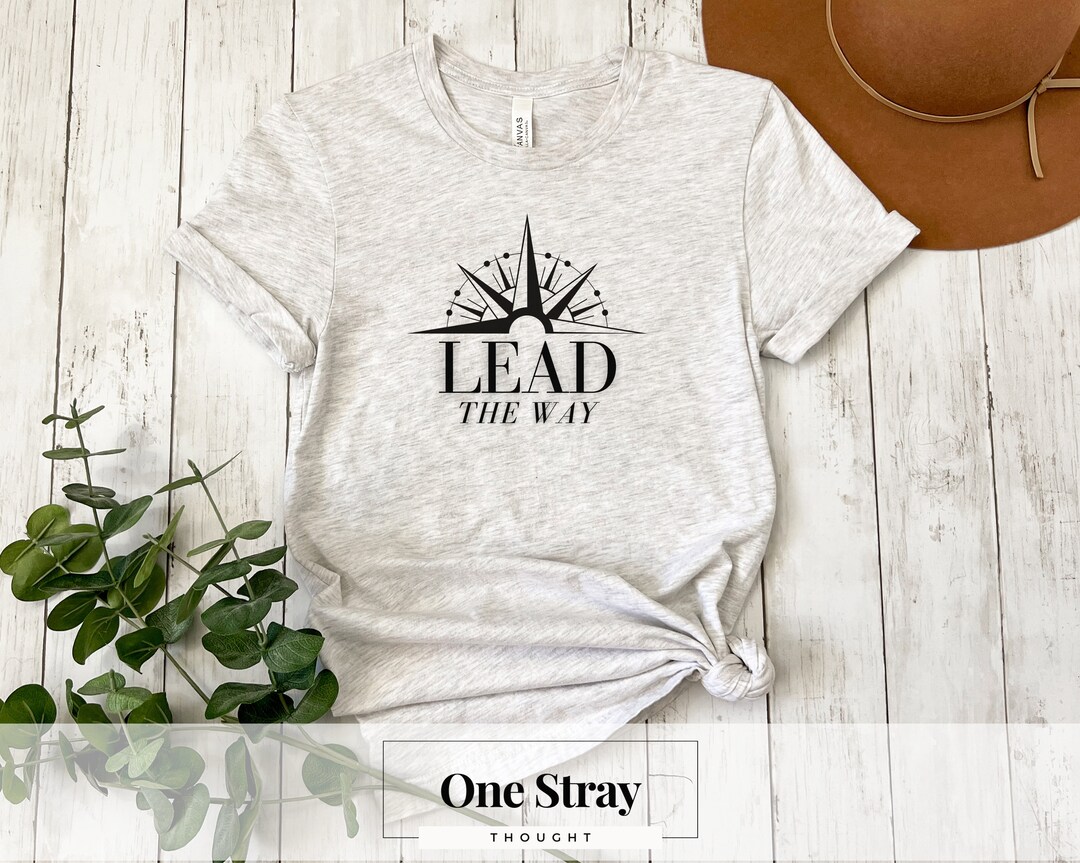 Lead the Way T-shirt: Minimalist Compass Design, Unisex Fit - Etsy