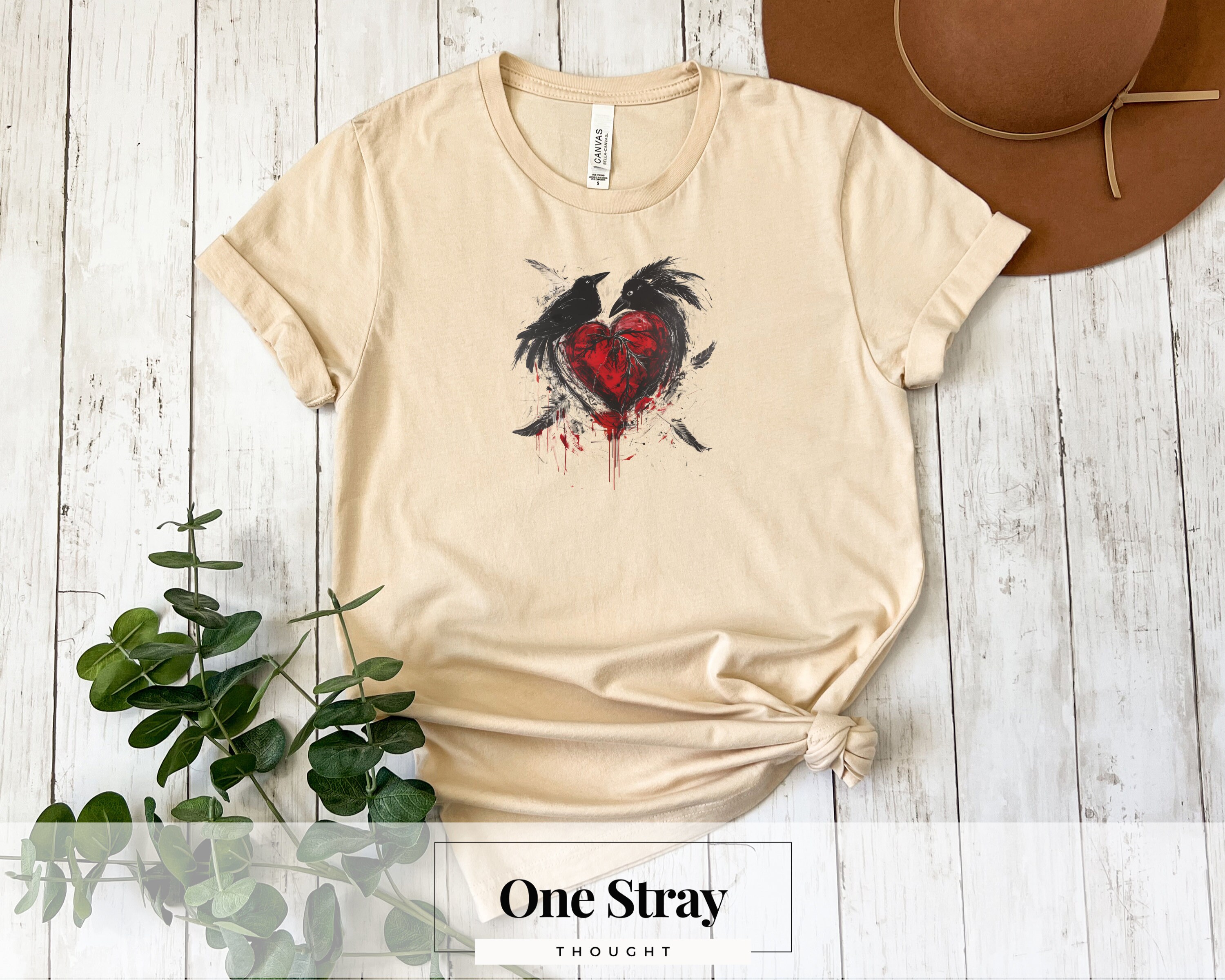 Eternal Love Crows Heart Tee the Crow Inspired Romantic Shirt, Gothic ...