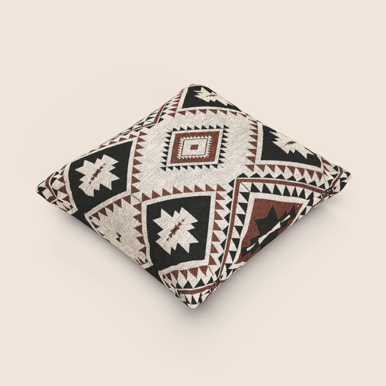 Old Western Woven Pillow Cowboy Western Inspired Style Bedding Cowgirl ...