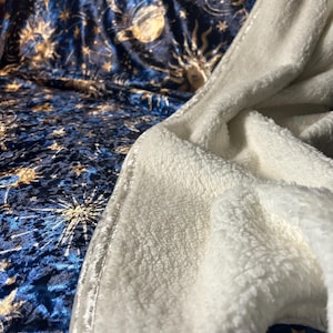 Whimsigoth Decor 90s Celestial Crushed Velvet Throw Blanket Couch Fairy ...