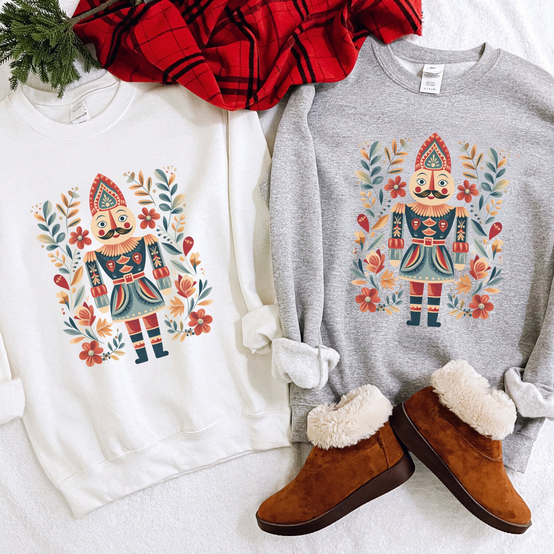 Scandinavian Nordic Christmas Retro Nutcracker Unisex Crewneck - Etsy