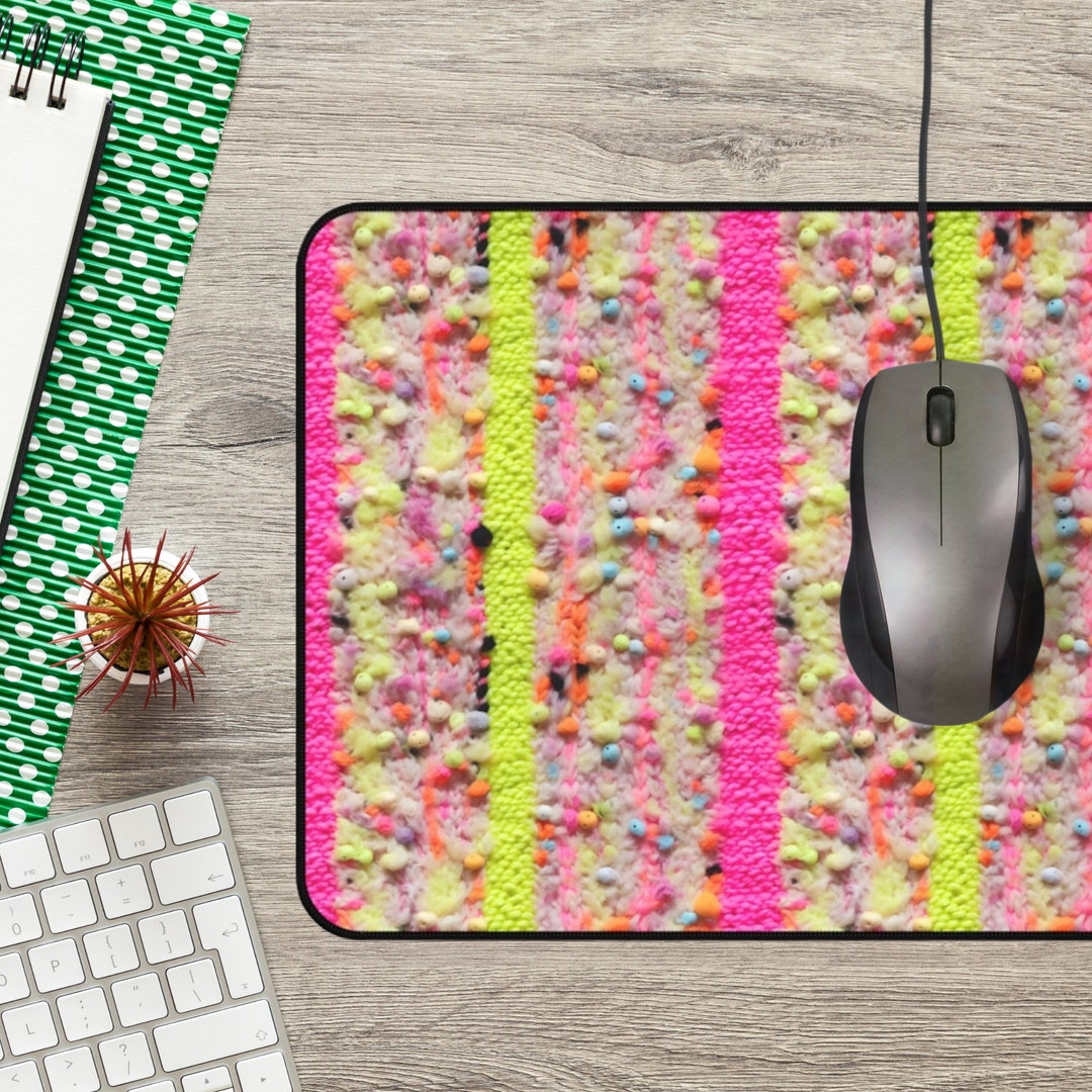 Cute Desk Mat Aesthetic Office Decor,pink Green Bright Pastel ...