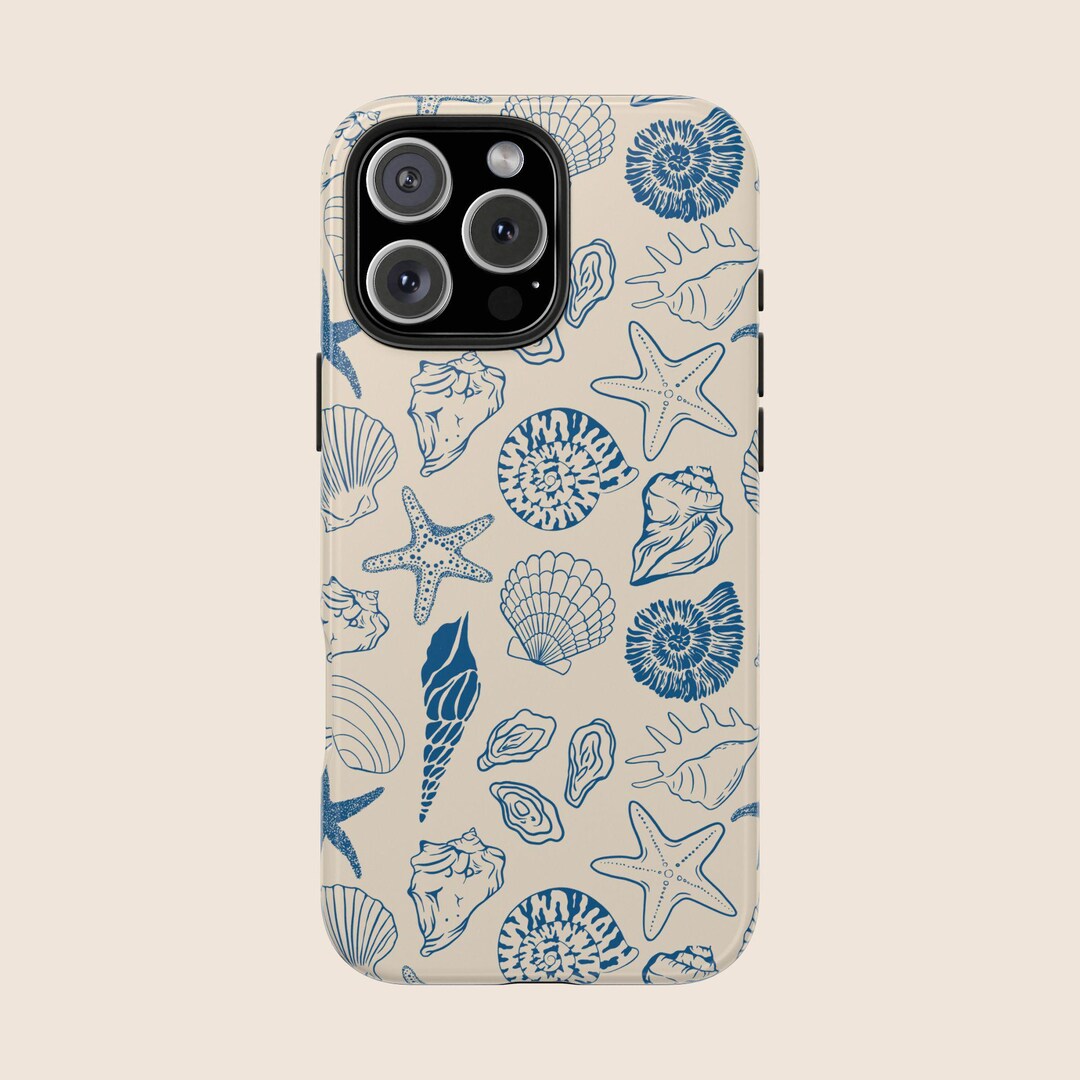 Seashell Phone Case Fisherman Aesthetic Ocean Inspired Style iPhone 16 ...