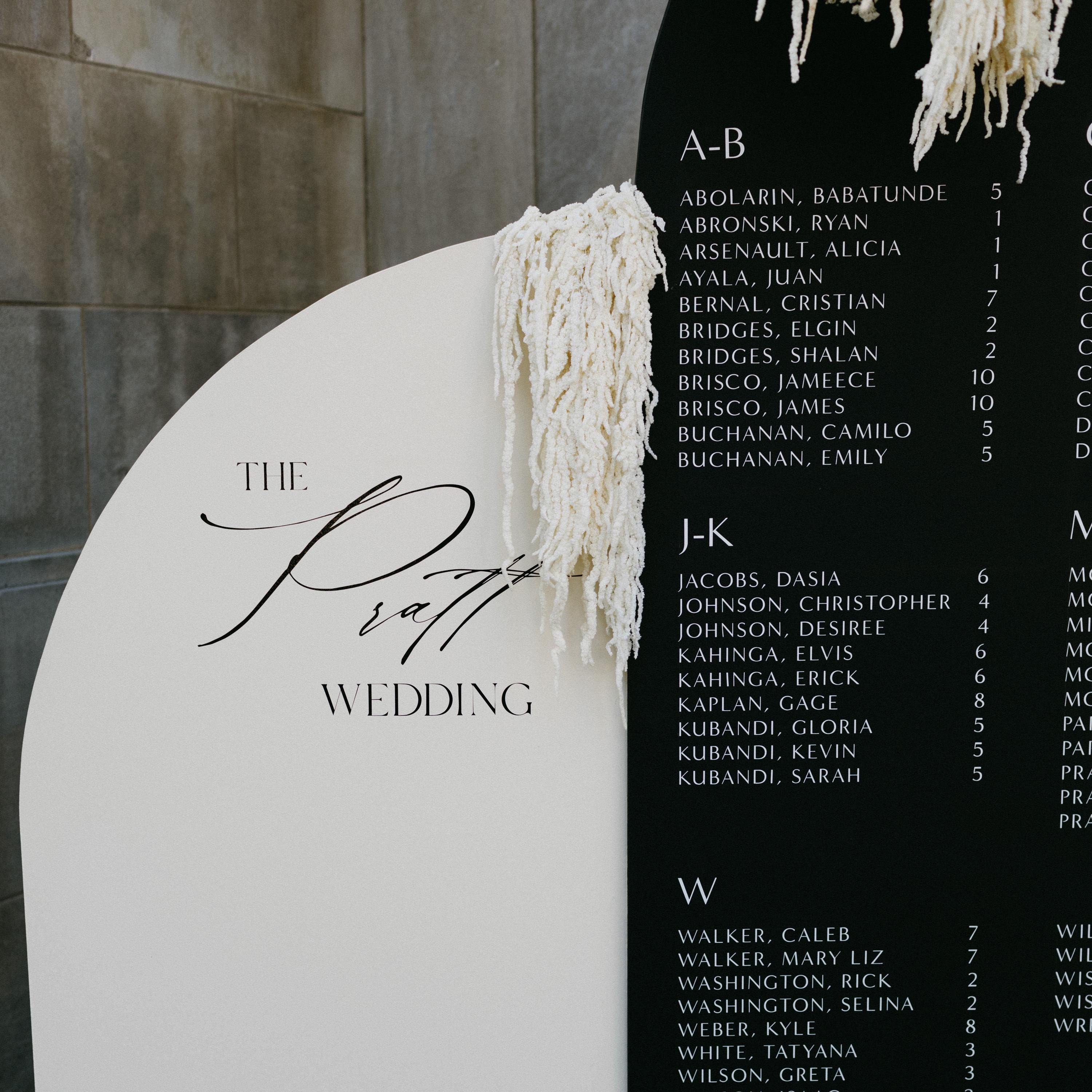 Wedding Seating Chart Template | Seat Assignment Sign for Vinyl ...