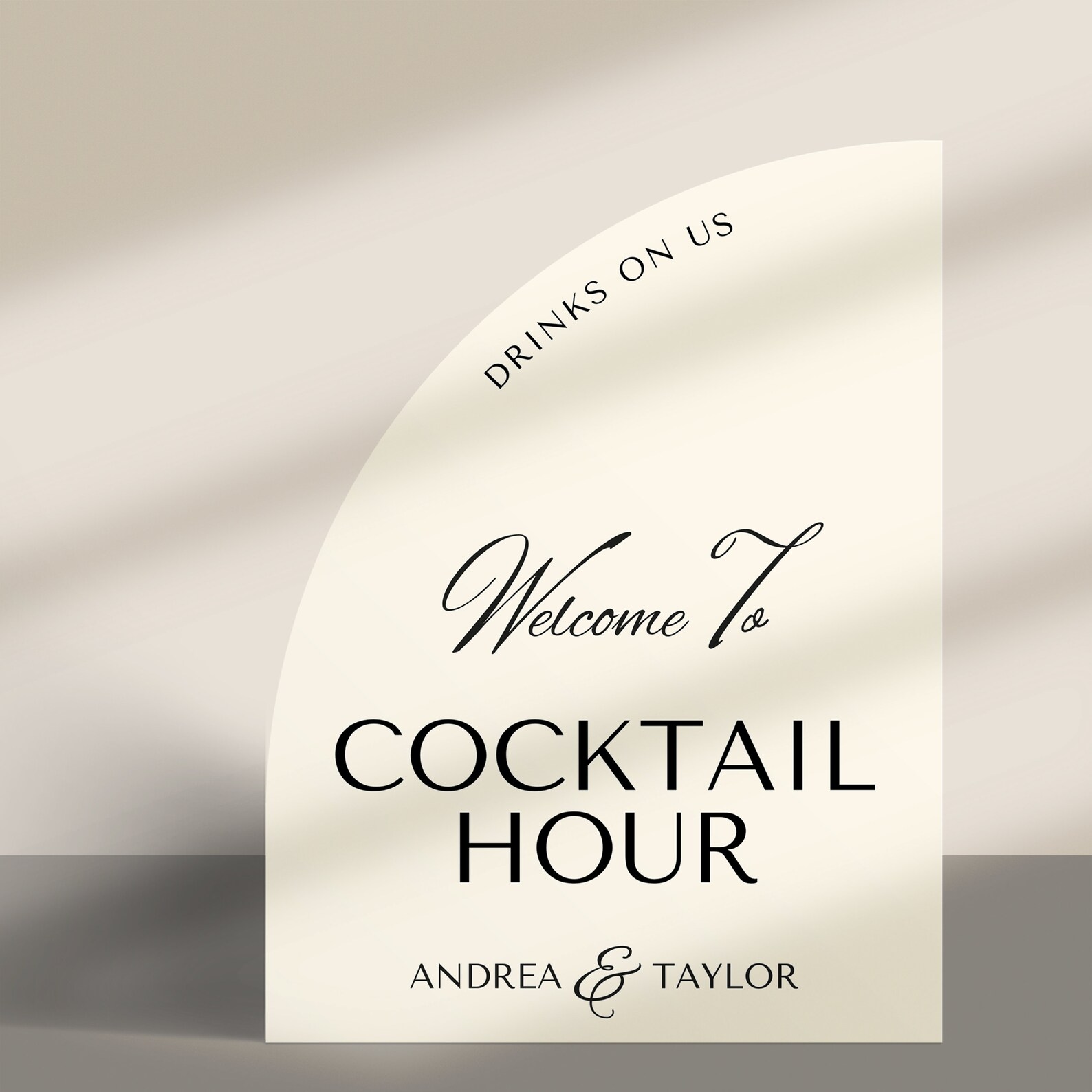 Modern Cocktail Hour Sign Template | Printable Wedding Sign ...