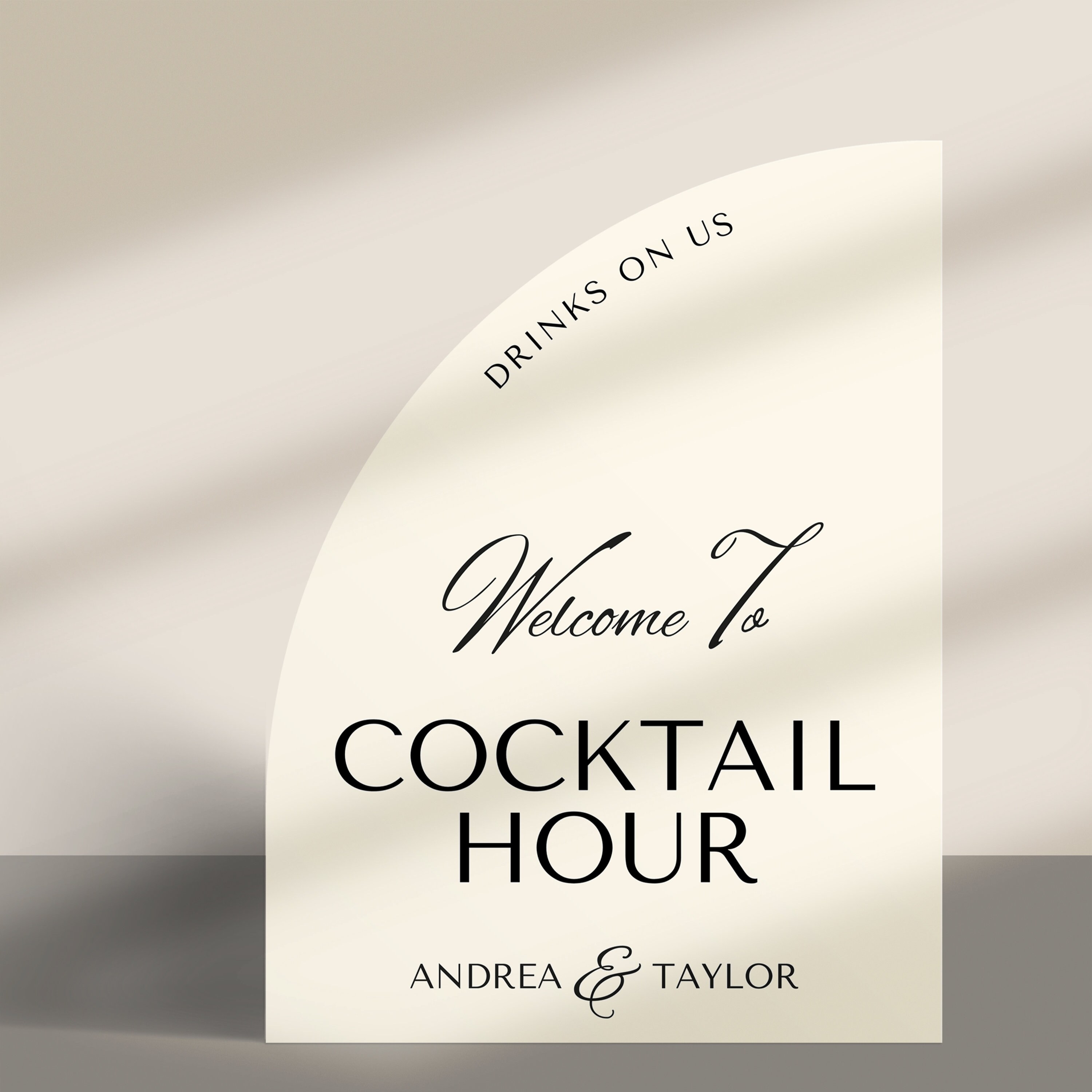 Modern Cocktail Hour Sign Template | Printable Wedding Sign ...