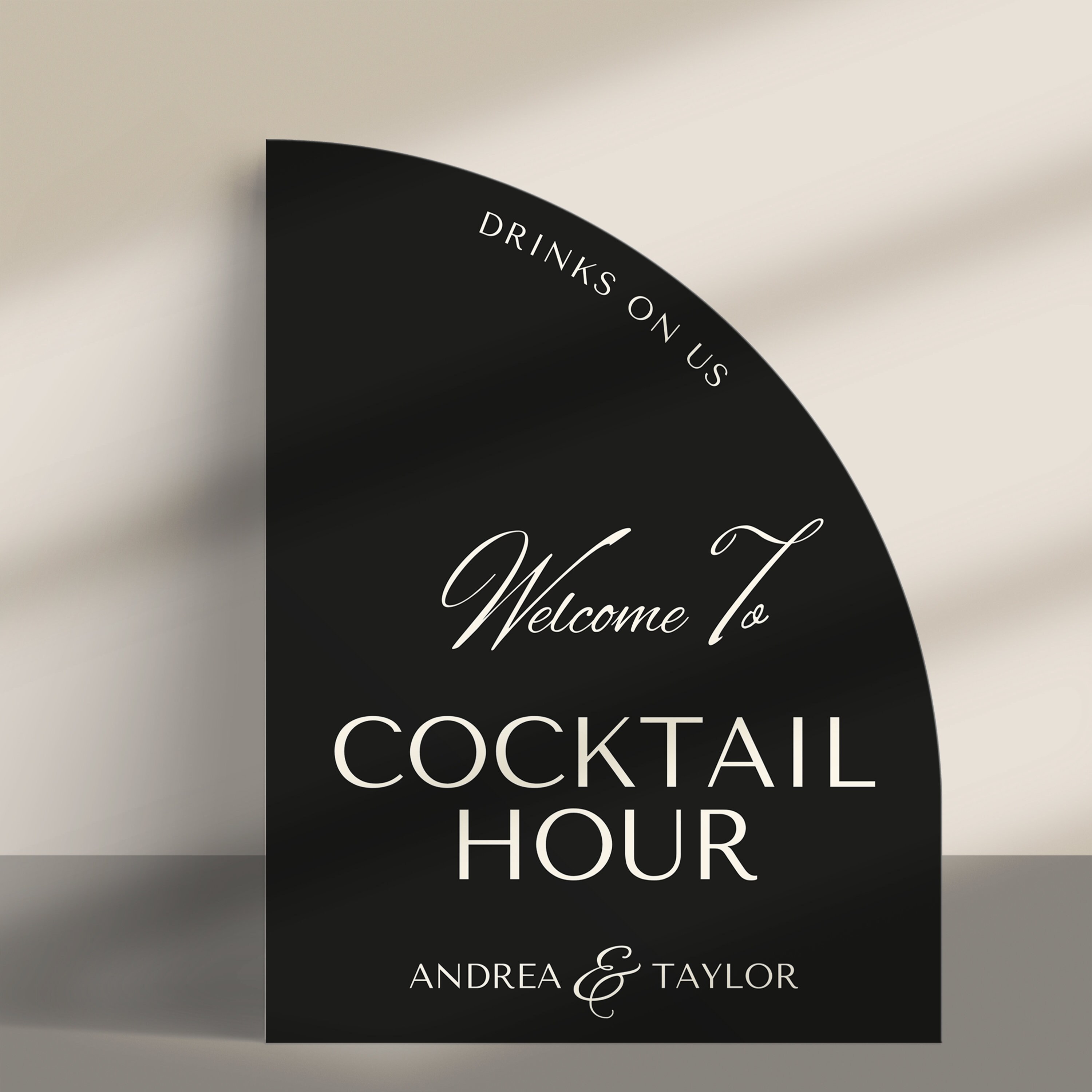 Modern Cocktail Hour Sign Template | Printable Wedding Sign ...