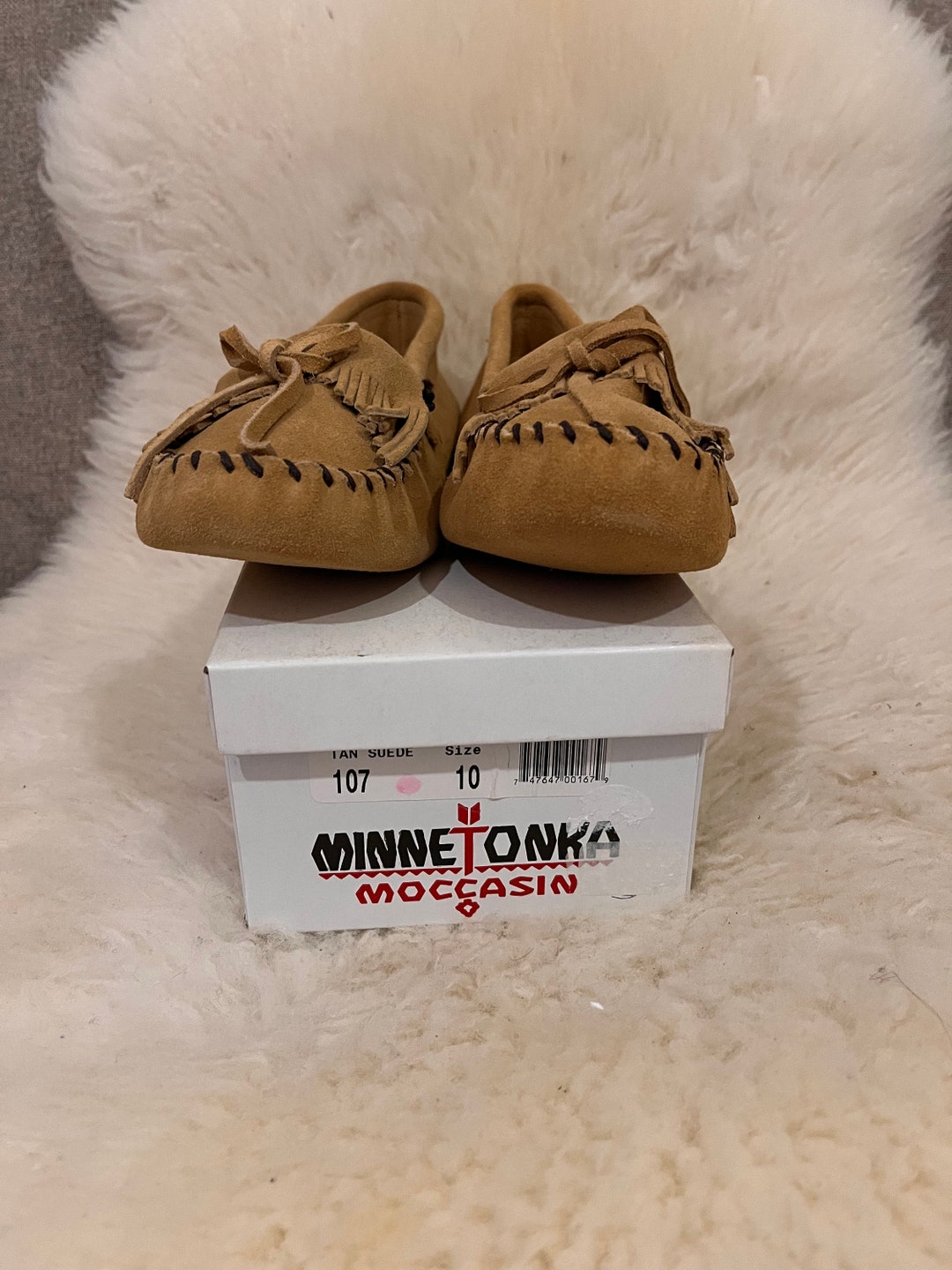 Minnetonka Suede Moccasins in Tan Color Way - Etsy Australia