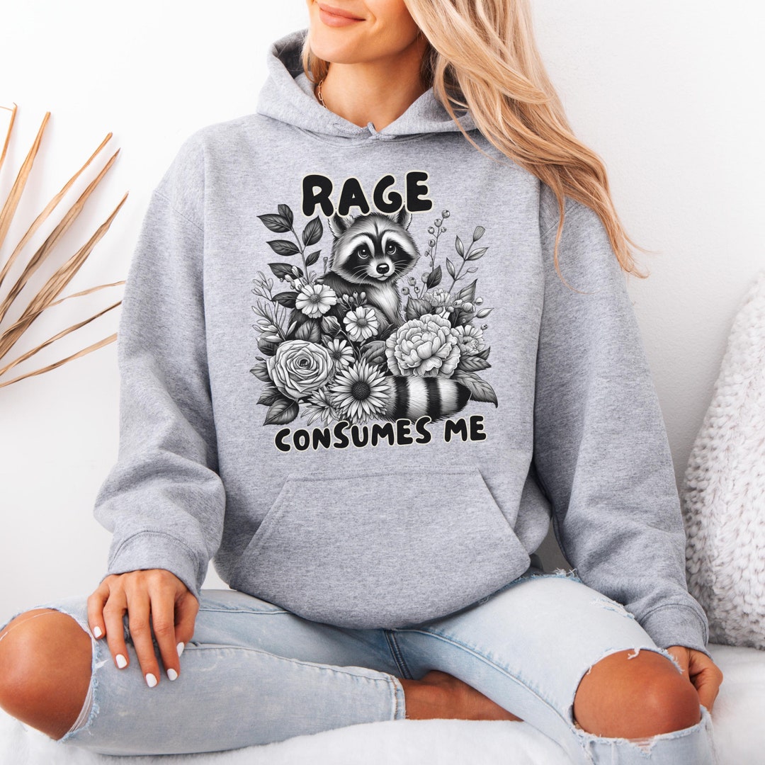 Raccoon Meme PNG, Rage Consumes Me, Weirdcore Shirt, Unhinged Shirt, Funny Mental Health, Darkly ...