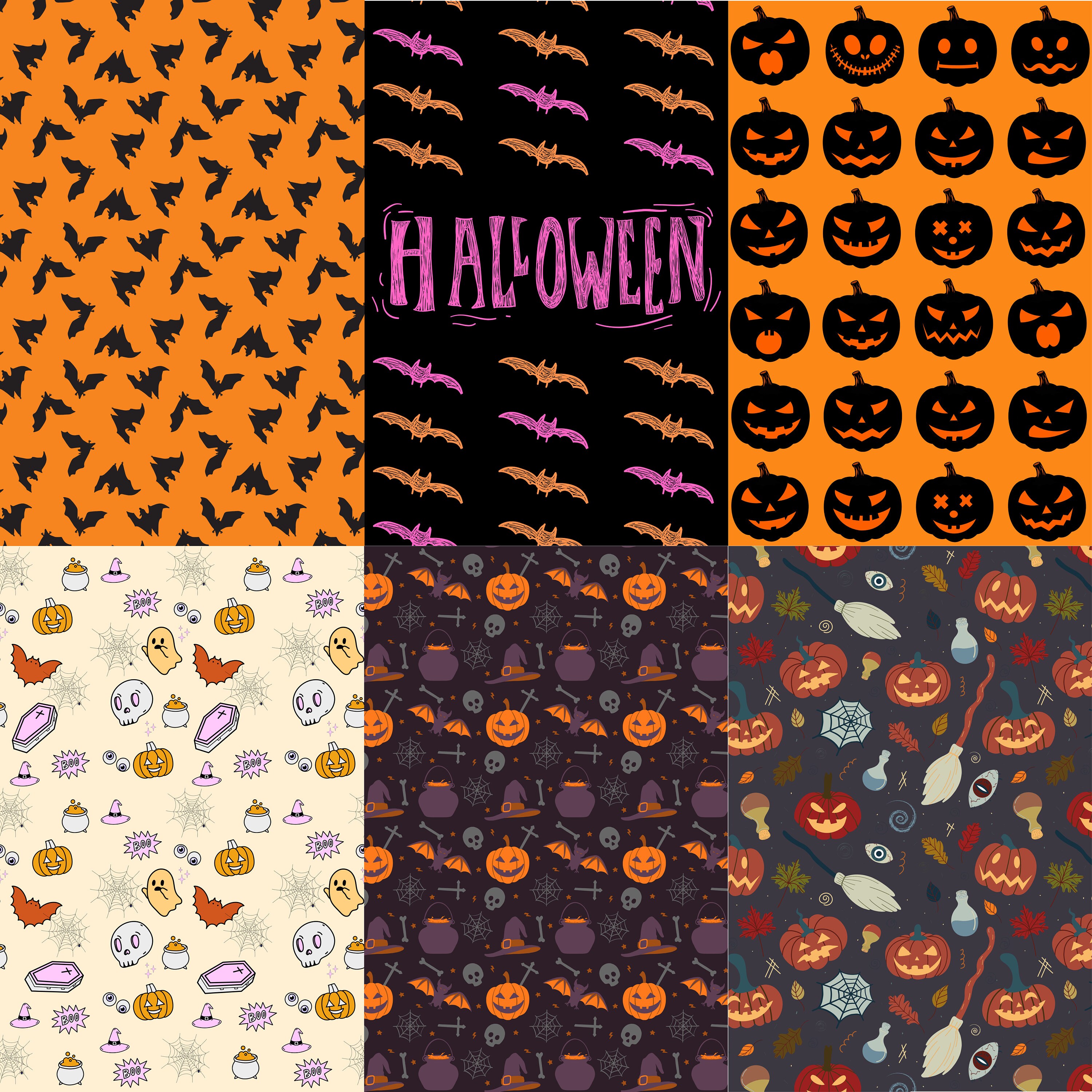 Halloween Digital Paper Mega Bundle Halloween 30 Print - Etsy