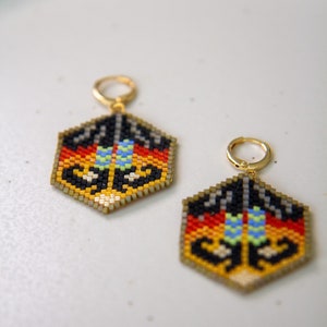 Colorful Bewitching Halloween Witch Leg Earrings, Delicate Seed Bead ...