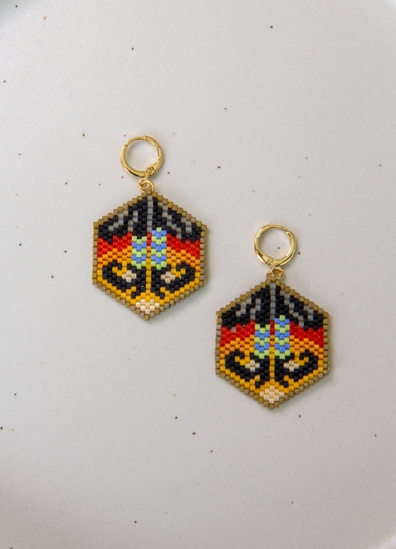 Colorful Bewitching Halloween Witch Leg Earrings, Delicate Seed Bead ...