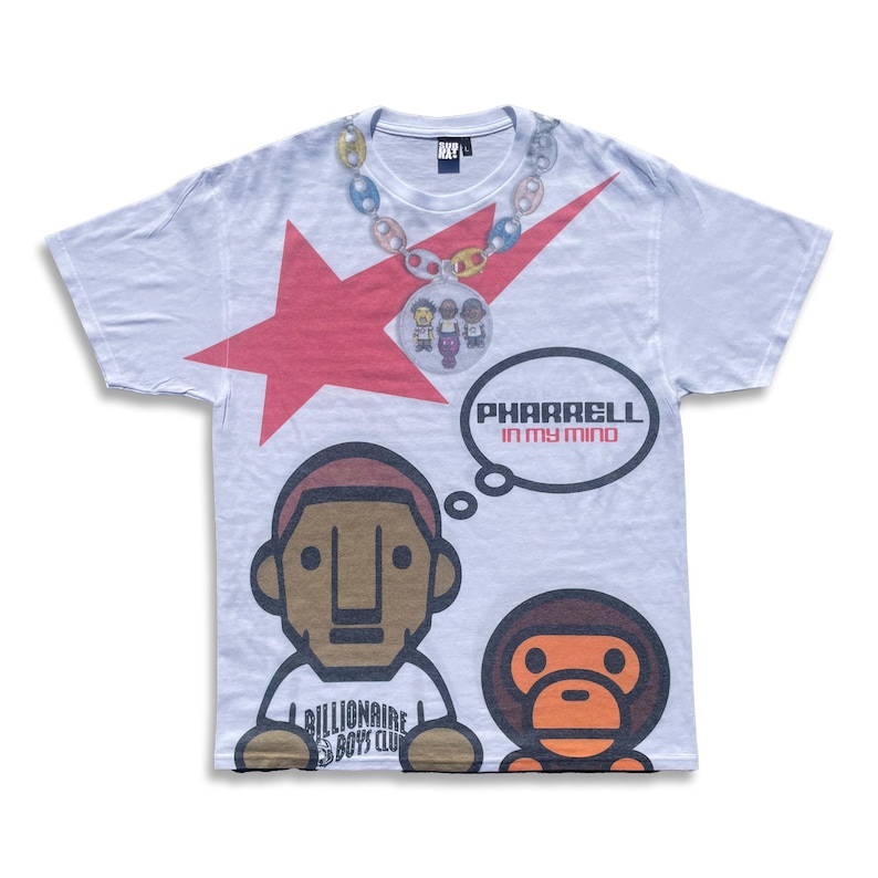 Pharrell in My Mind Mind All Over Print Album Tee Red/white - Etsy