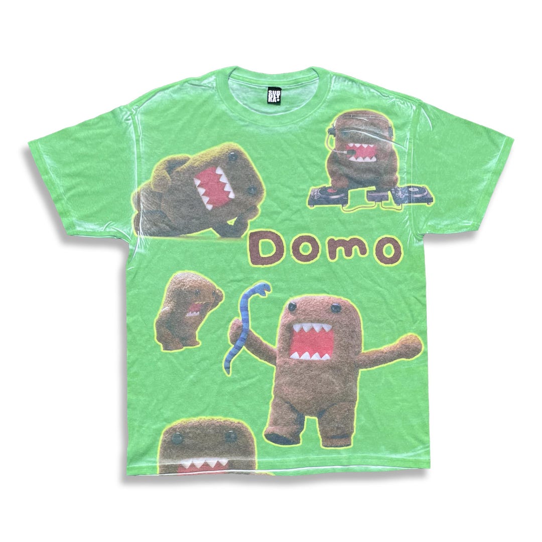 DOMO All Over Print Tee Shirt Green - Etsy
