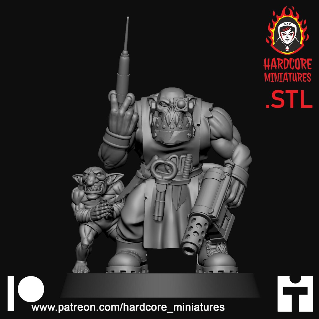 Orc Medic of Pain - Sci-fi Green Monsters - 28mm Orcskrazy - Etsy