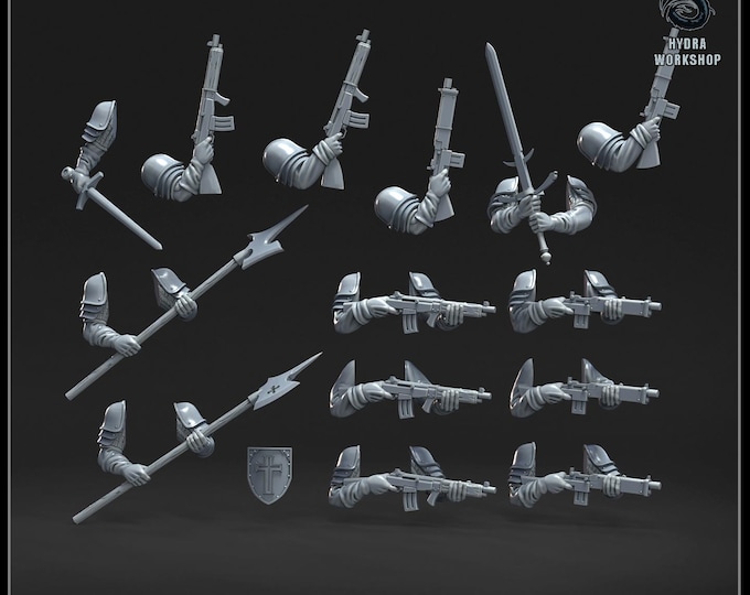 14 X Pilgrim Weapons of the Trench - Trench Crusade - Hydra Miniatures ...