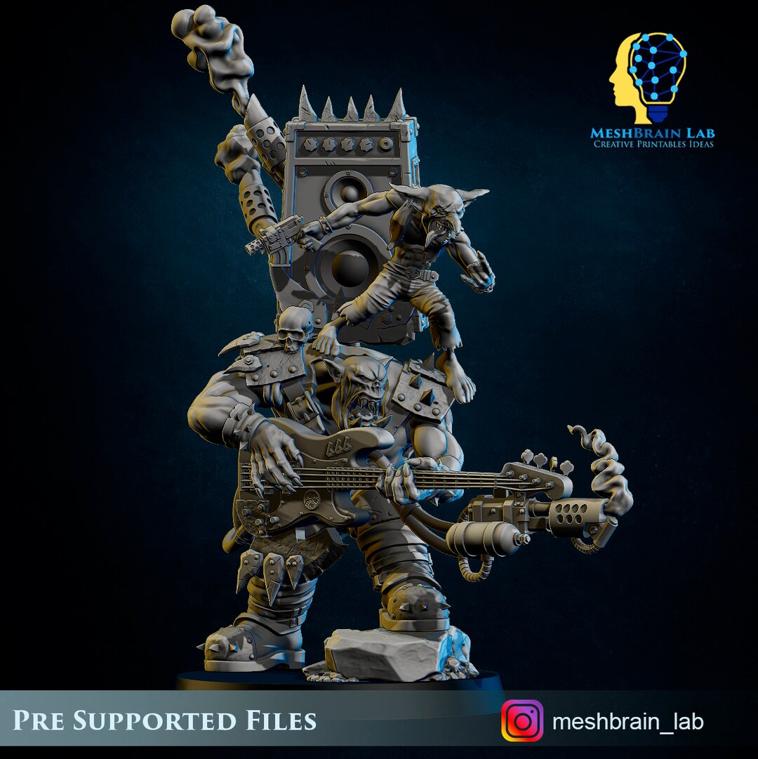 Ork Heavy Rocker Orc Warboss Sci-fi Orks Meshbrain Orc Boy - Etsy