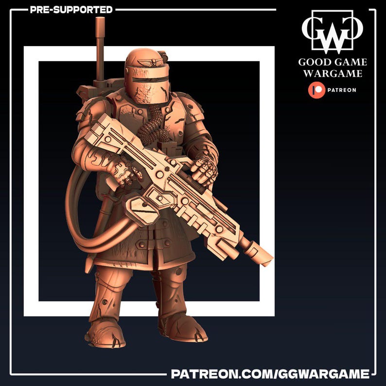 Steel Legion Squad Battle Damaged - Human Division 28mm Tabletop Sci-fi ...