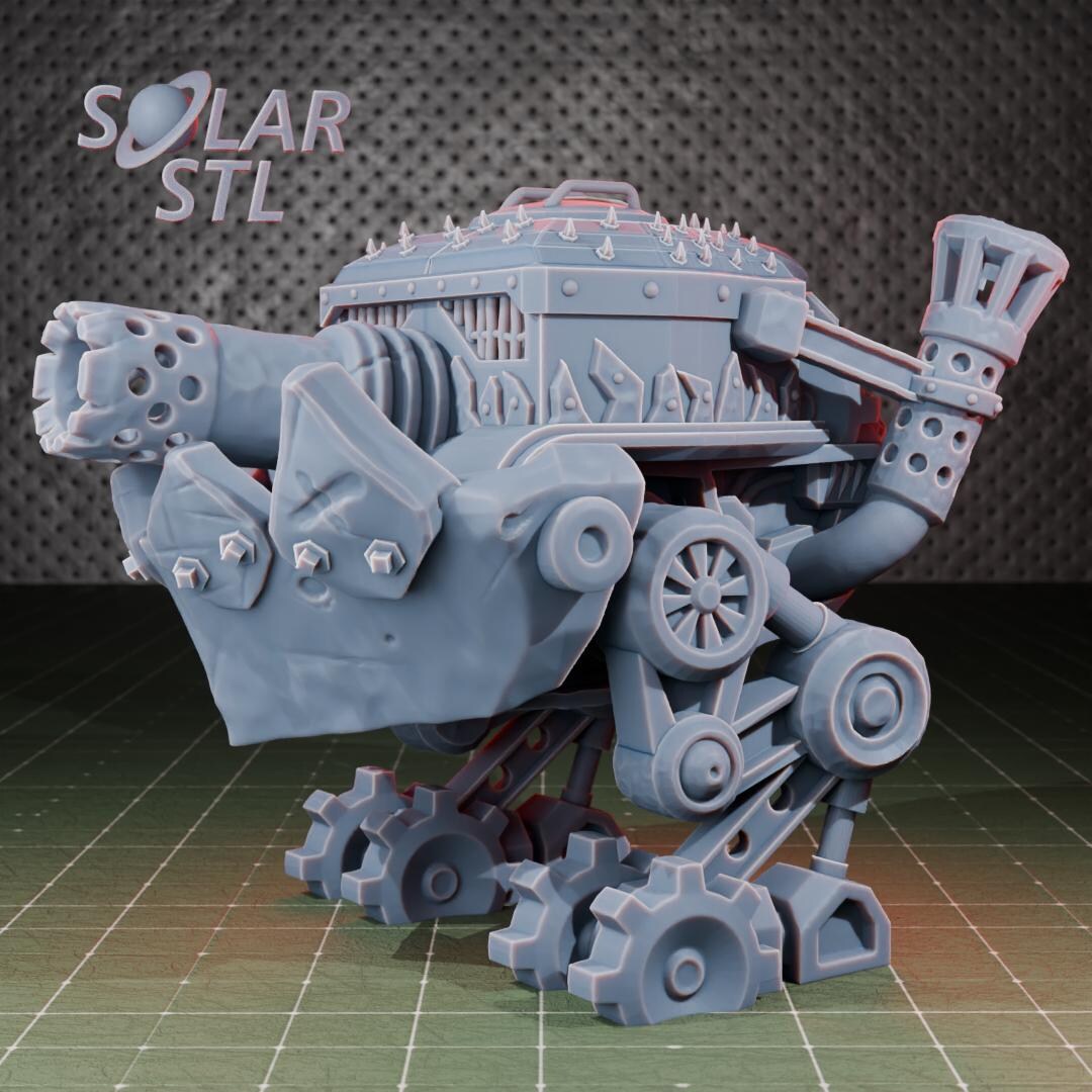 Orc Green Monster AT-ST Style Mek Gun Drop - Big Gun Smasha - Solar STL ...