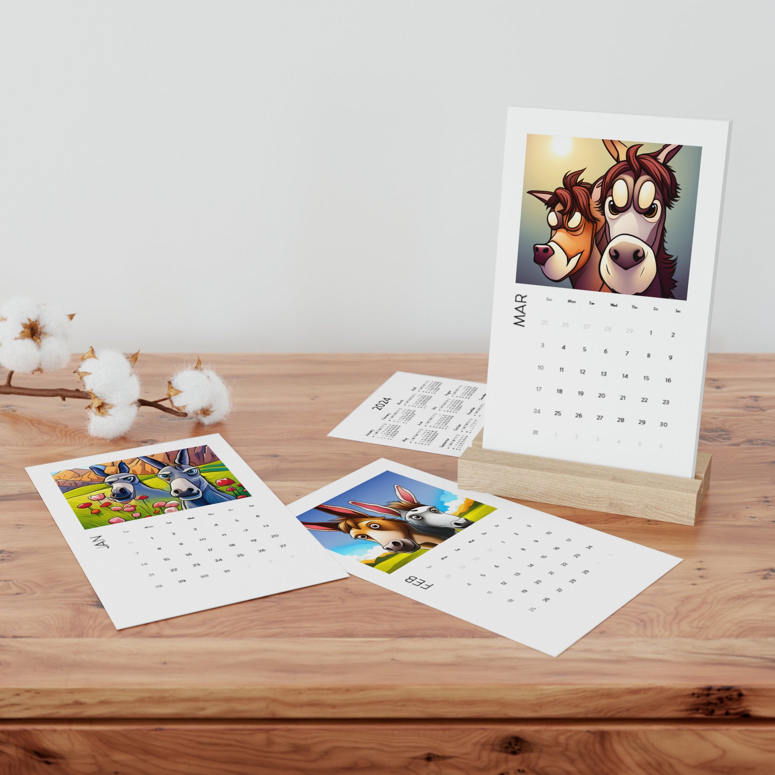 Desk 2024 2024 Calendar Wall Animation Color Planner Rainbow Color ...