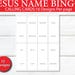 50 Names of Jesus Bingo Cards, Sunday School Game, Bible Bingo ...