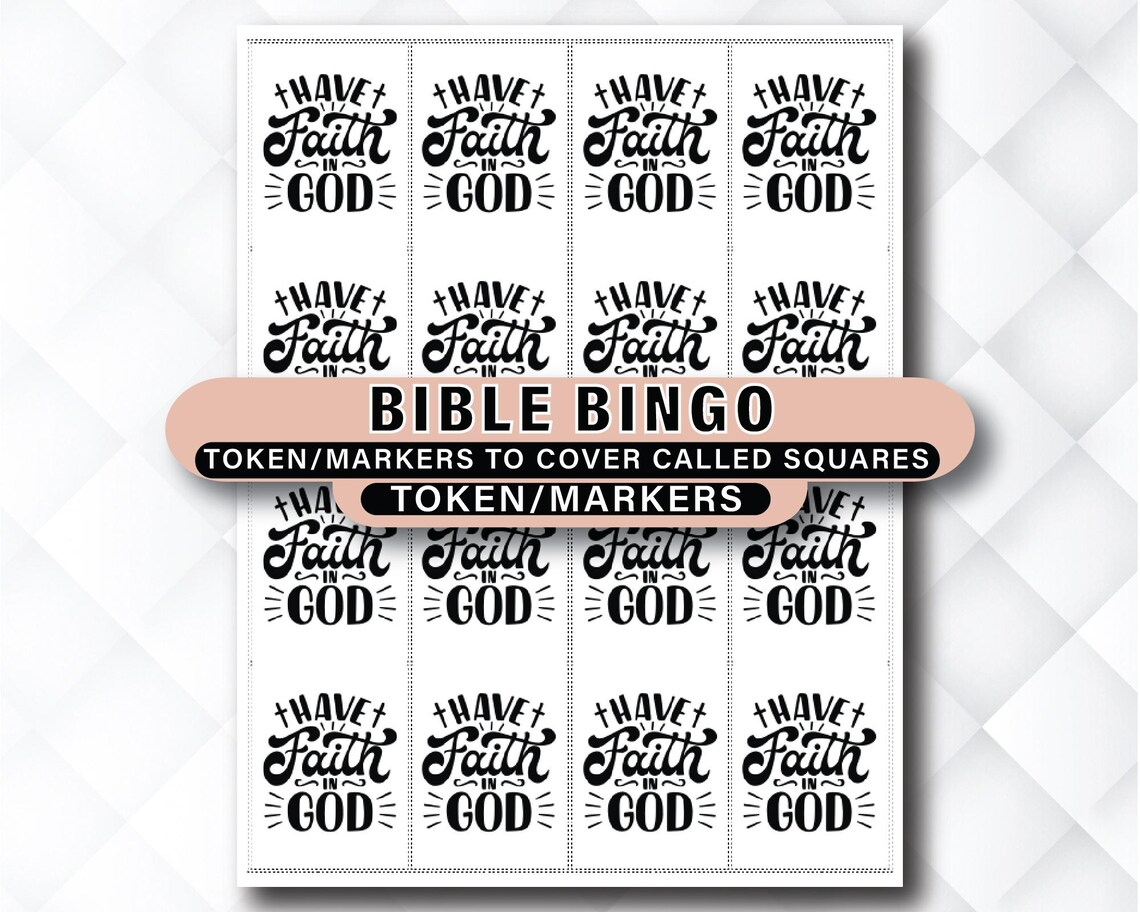 60 Bible Bingo Cards, Bible Stories Bingo, Sunday School Christian ...