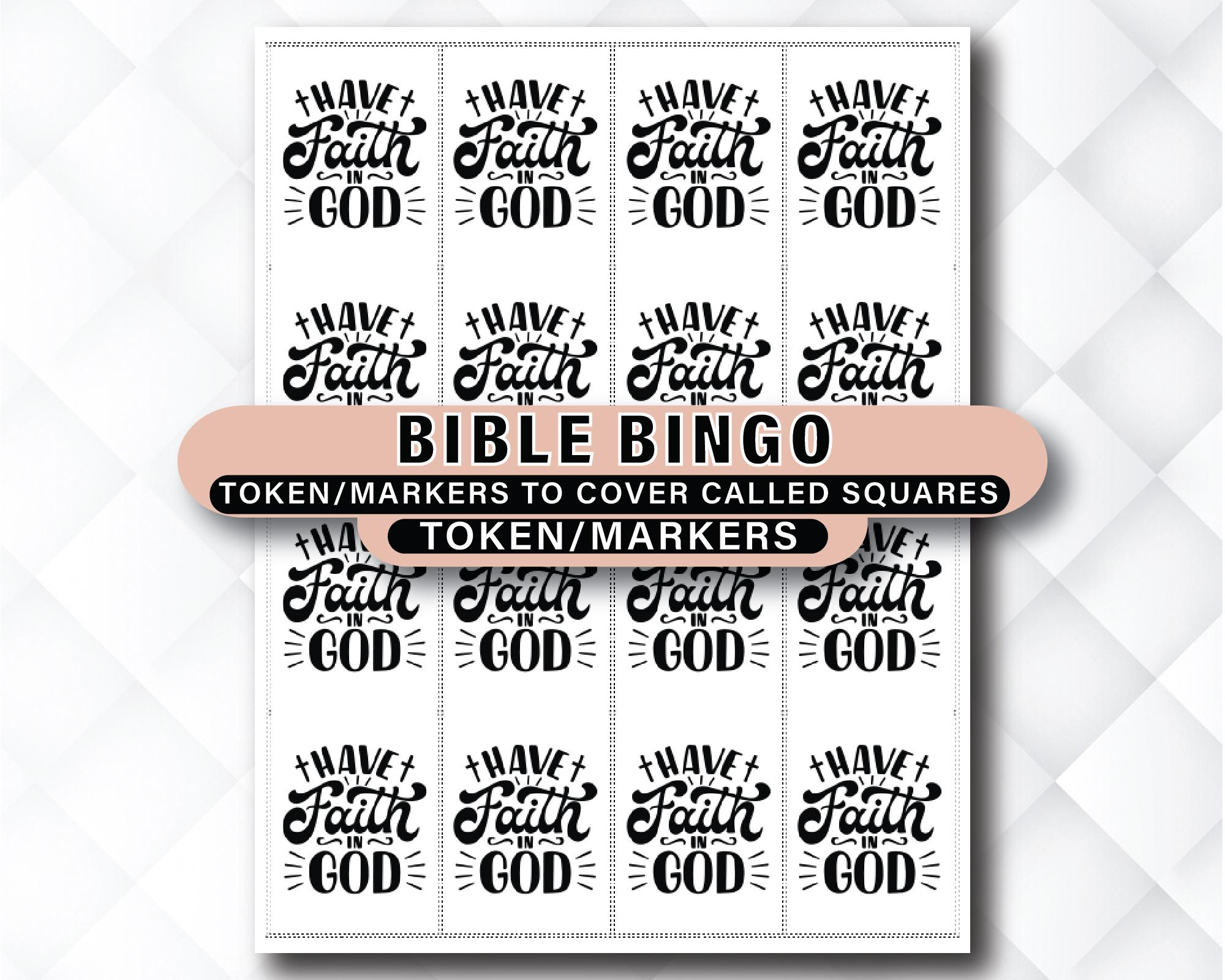 60 Bible Bingo Cards, Bible Stories Bingo, Sunday School Christian ...