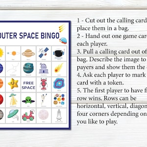 Outer Space Bingo, Solar System Bingo, Astronomy Bingo, 40 Printable ...