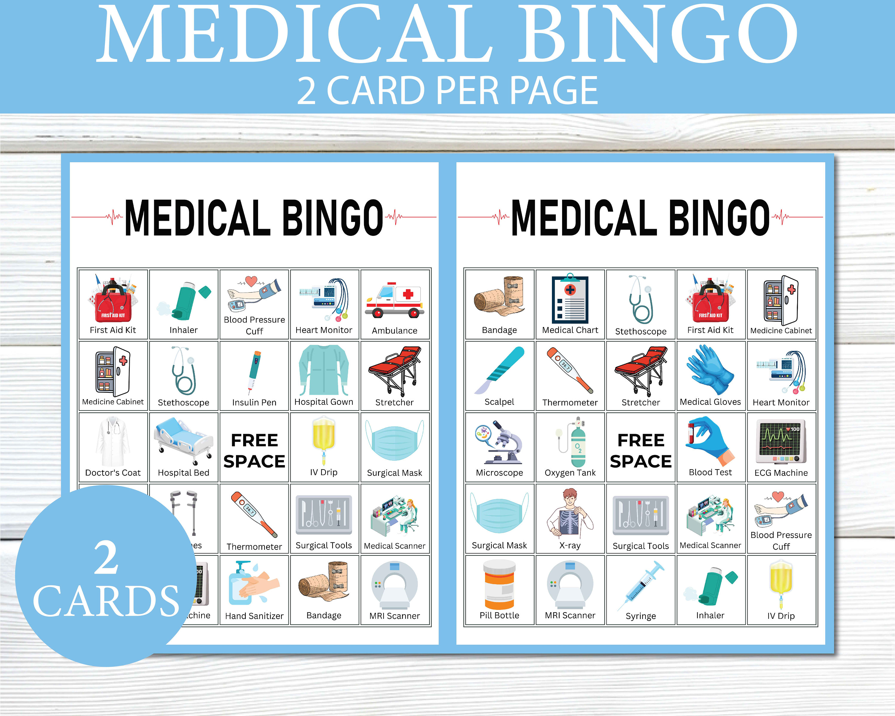 Medical Bingo, 50 Printable Medical Bingo Card, Doctor Retirement Game ...