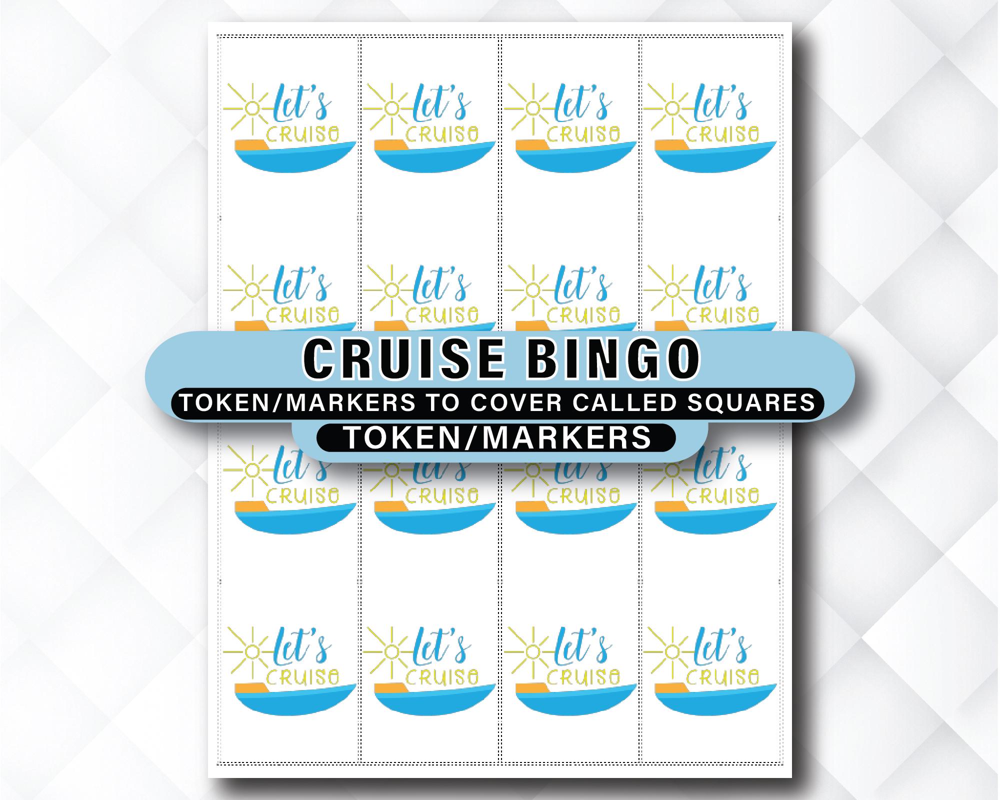 Cruise Bingo, 60 Cruise Bingo Cards, Cruise Games, Family Cruise Games ...