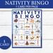 60 Nativity Bingo Cards, Christmas Nativity Bingo, Printable Nativity ...