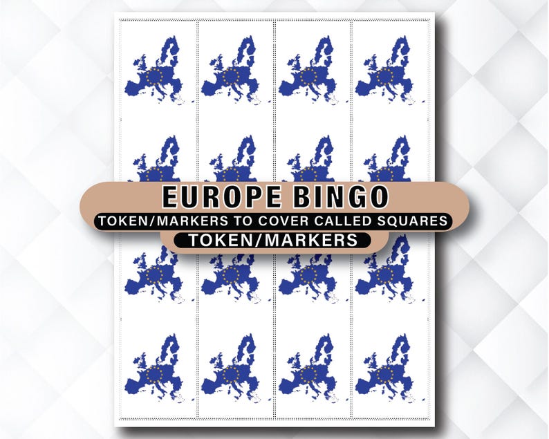 60 Europe Travel Bingo Cards, European Trip Bingo, Europe Travel Party ...